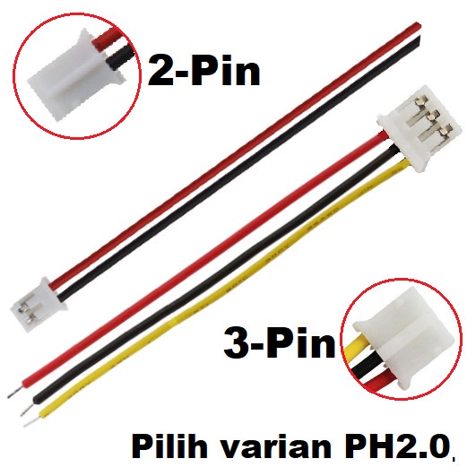 Jual PH2.0 PH Konektor+kabel Soket Terminal 2P 3P 2,3 Pin Socket Connector | Shopee Indonesia