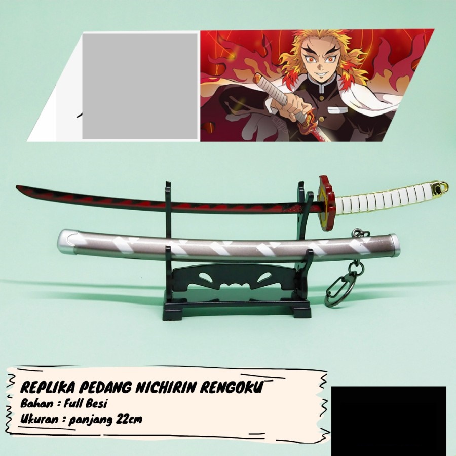 Jual Miniatur Pedang anime demon slayer Rengoku Kimetsu No Yaiba ...