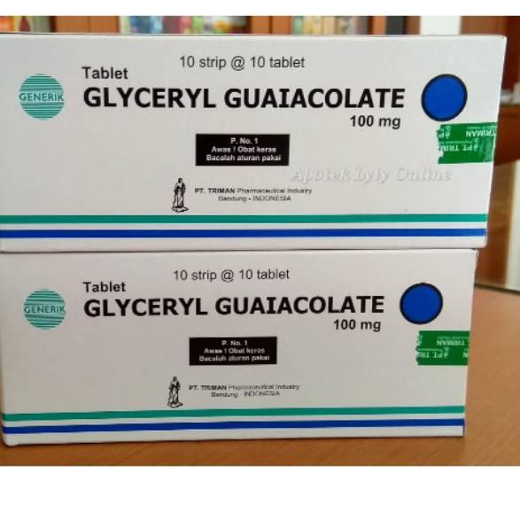 Jual TrxMm3M7--GG Glyceryl Guaiacolate GUAIFENESIN Box 10 Strip (100 ...