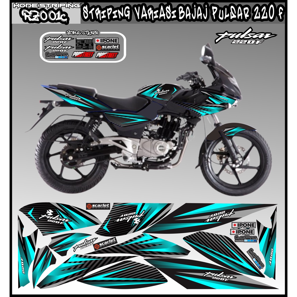 Jual striping bajaj pulsar 220F / decal bajaj pulsar 220F / sticker ...