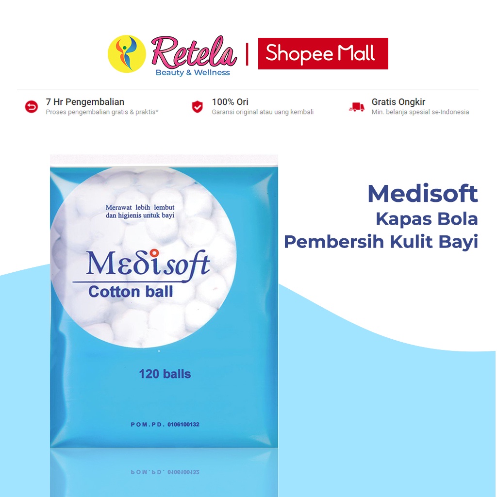 Jual Medisoft Cotton Ball isi 120 Balls / Kapas Bulat | Shopee Indonesia