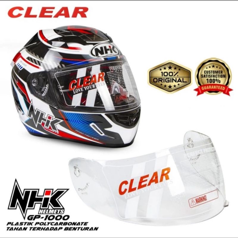 Jual kaca helm/visor helm NHK GP1000,NHK GP TECH,GM INTEGRA clear ...