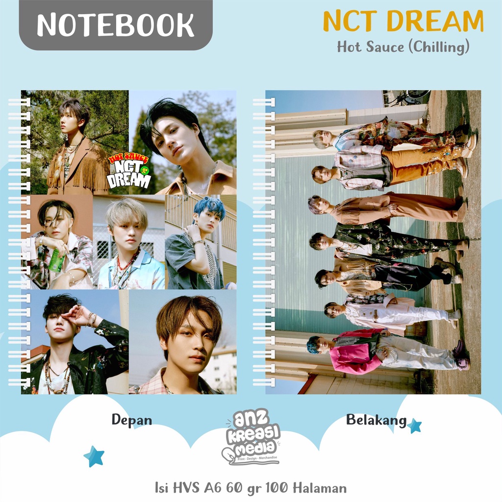 Jual NOTEBOOK A6 BUKU TULIS SPIRAL - NCT DREAM HOT SAUCE - MERCHANDISE ...