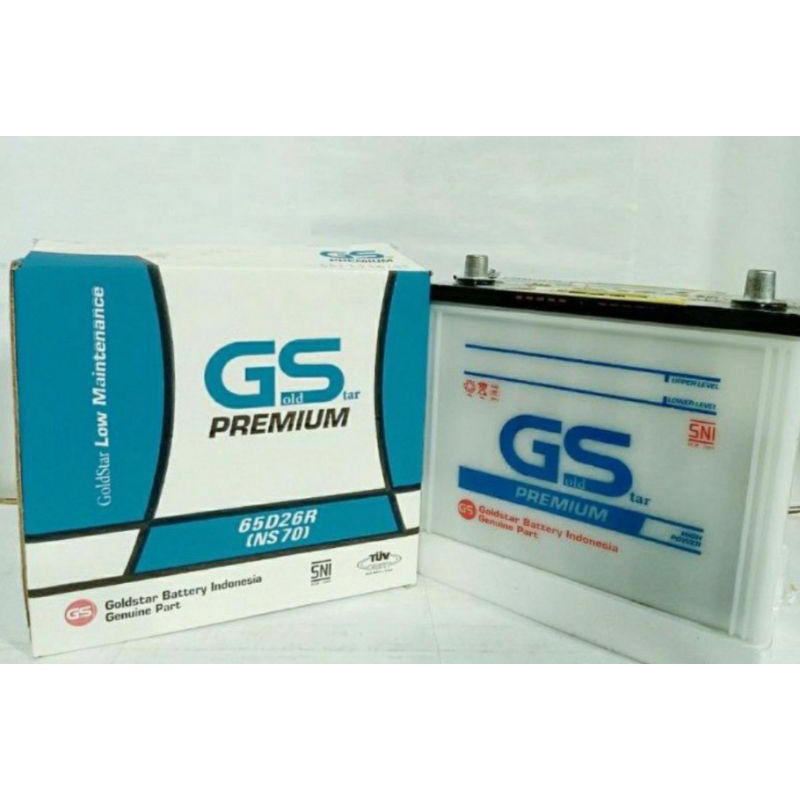 Jual AKI MOBIL PREMIUM ORIGINAL 65D26R NS70 AKI BASAH 12V 65AH | Shopee Indonesia