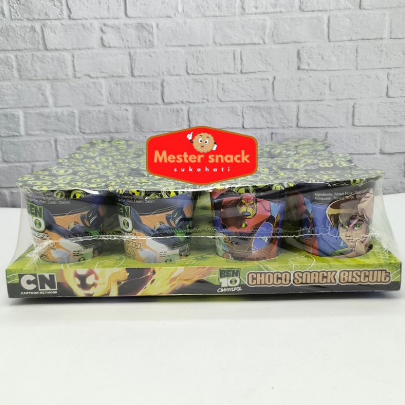 Jual Ben 10 Choco Snack Biscuit Tanggung (1 pack isi 12 pcs) | Shopee ...