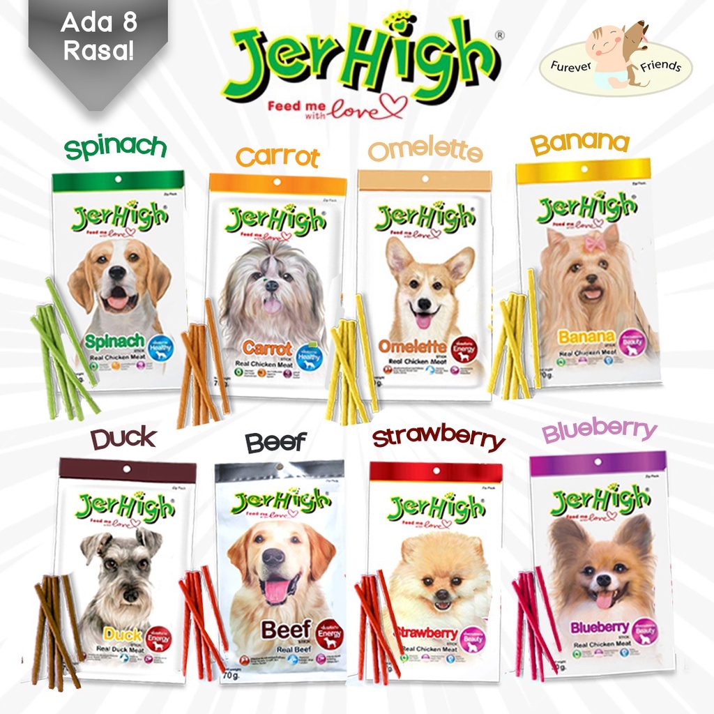 Jual JERHIGH STICK DOG SNACK COLLECTIONS 70 GRAMS | Shopee Indonesia