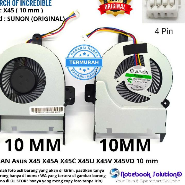 Jual ARTn4N8z--Fan Processor Laptop Asus X45 X45A X45C X45U X45V X45VD ...