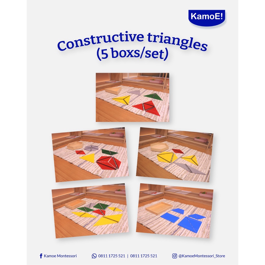 Jual Constructive Triangles Montessori Material | Shopee Indonesia