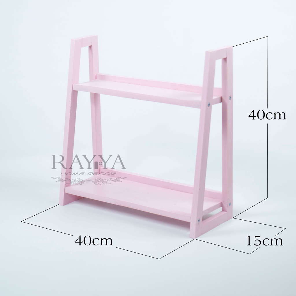 Jual RAK PINK SEDANG Rak kayu ukuran sedang/ rak susun serbaguna pink ...