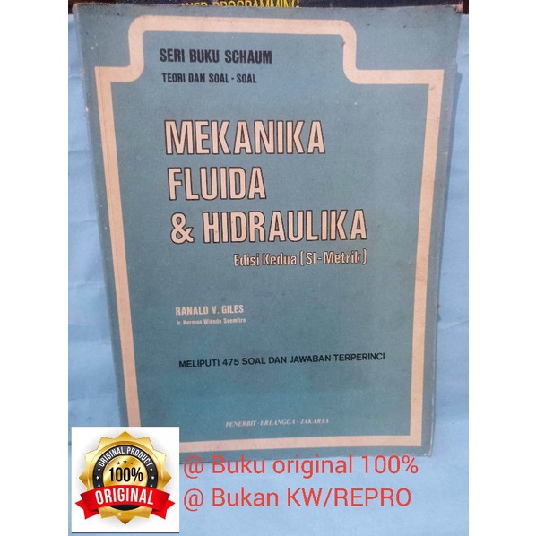 Jual buku original: mekanika fluida dan hidraulika. seri schaum | Shopee Indonesia