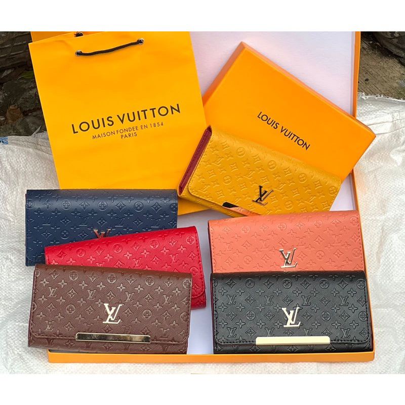 Jual Dompet Wanita LV EMBOS PLAT uk. 19x10cm | Shopee Indonesia