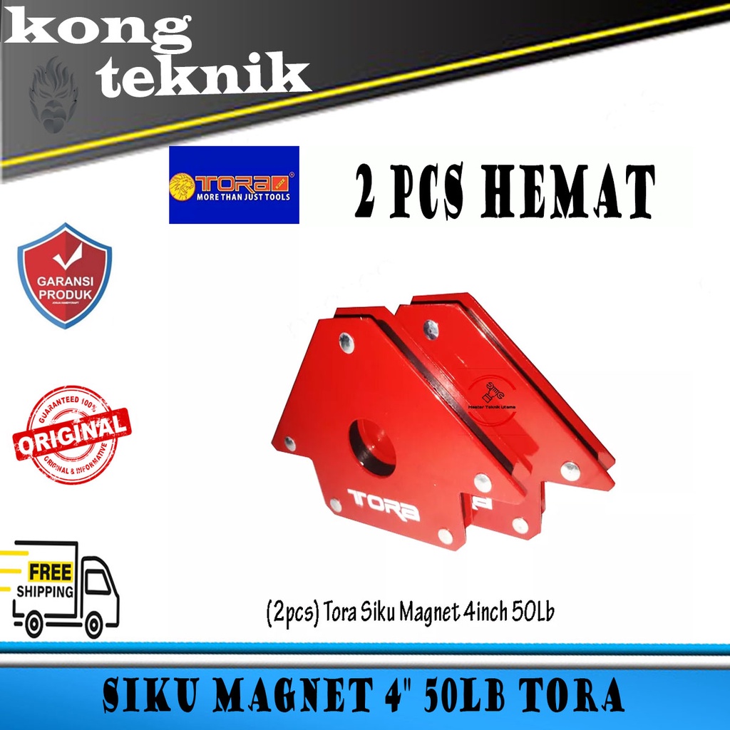 Jual (2pcs) Tora Siku Magnet 4 Inch 50LB Pemegang Besi Las Sudut 45 90 ...