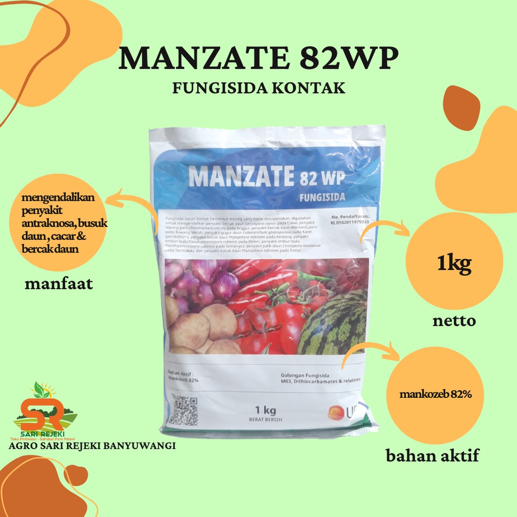 Jual MANZATE 82WP 1KG FUNGISIDA MANKOZEB | Shopee Indonesia