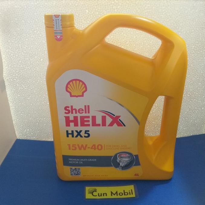 Jual Oli Mesin Shell Helix Api Sn Hx 5 15W-40. 4 Ltr | Shopee Indonesia