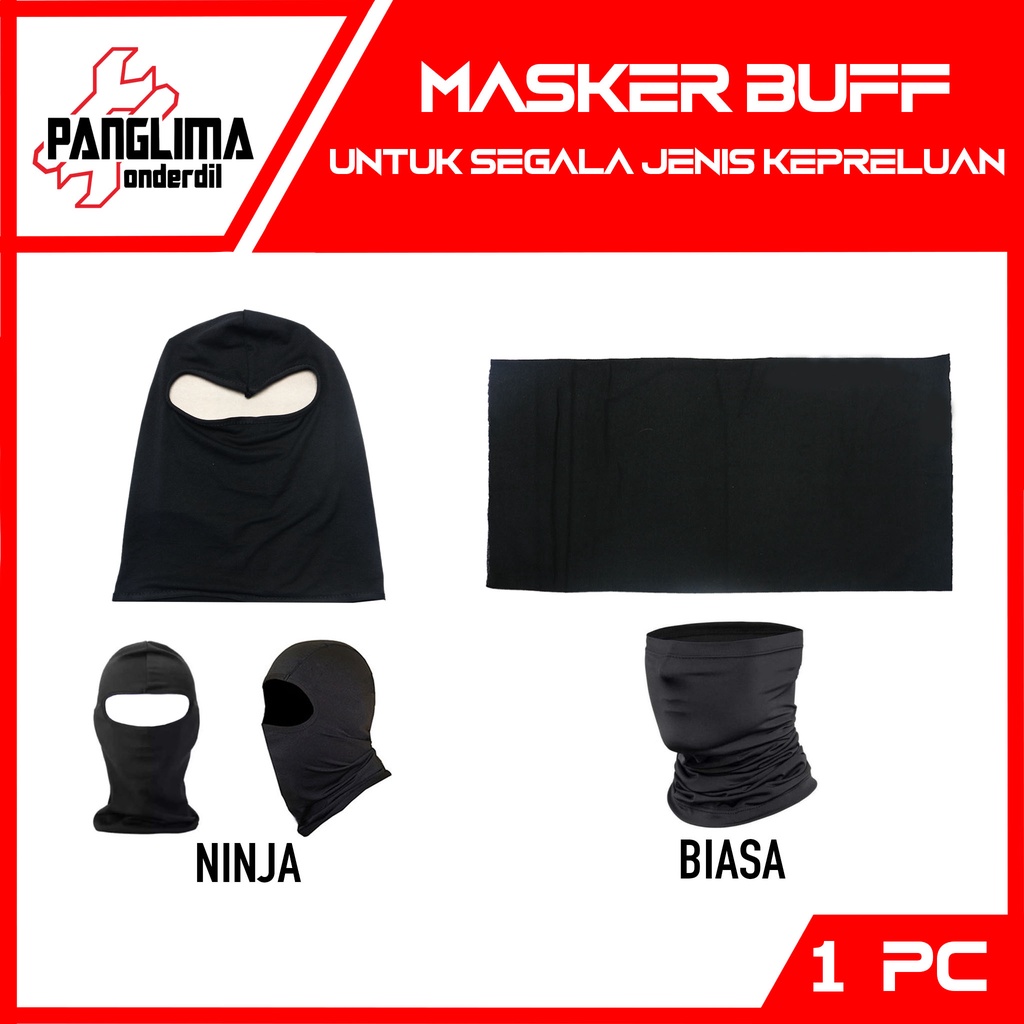 Jual Masker Buff Ninja-Biasa-Standar Baff-Baf Buf Bandana Mutliguna ...