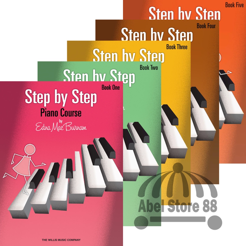 Jual Step by Step Piano Course Book 1/2/3/4/5 Edna Mae Burnam Buku ...