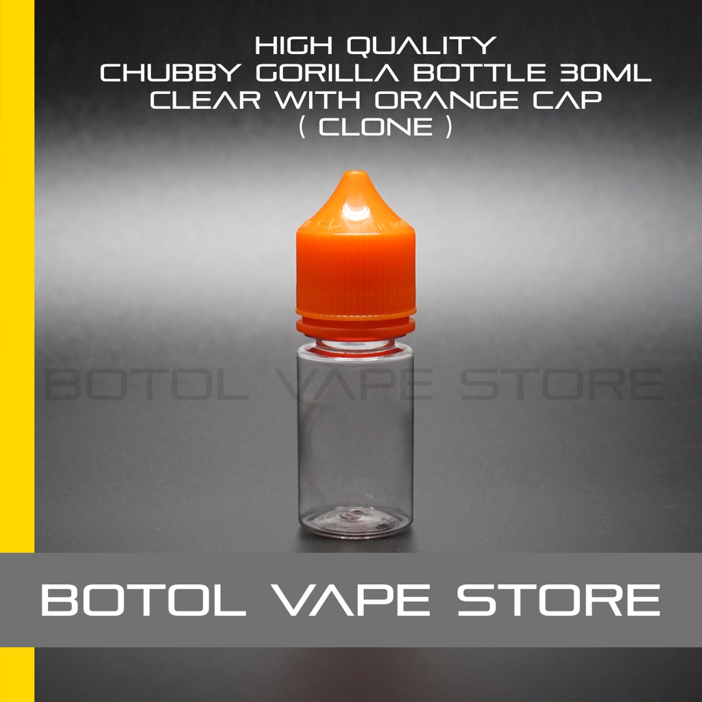 Jual Botol Chubby Gorilla 30ml Clear Tutup Oranye/ORANGE V4 (Clone ...