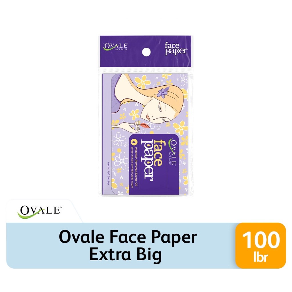 Jual OVALE Kertas Minyak Face Paper Xtra Big Small Isi 100lembar ...