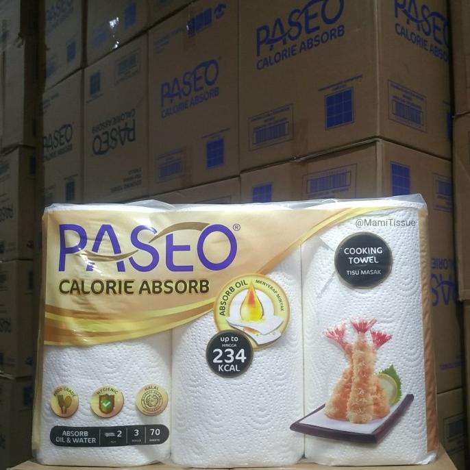 Jual Tissue Paseo kitchen towel calorie absorb 1 karton ( isi 6 pack ...