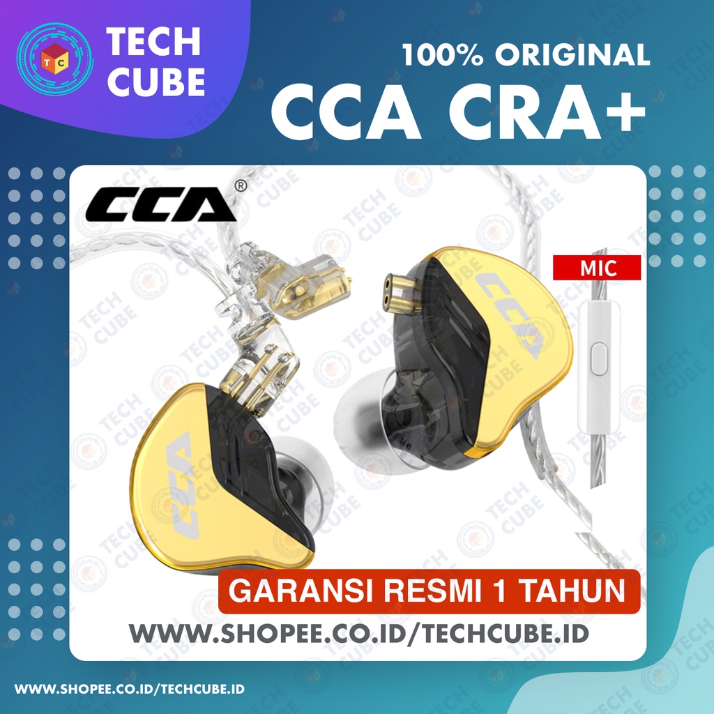 Jual CCA CRA+ CRA Plus with Mic In Ear HiFi Earphone Headset Alt KZ EDX ...