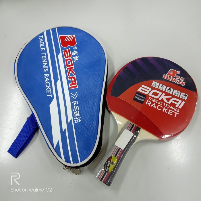 Jual bat raket pingpong tenis meja bokai + tas original | Shopee Indonesia