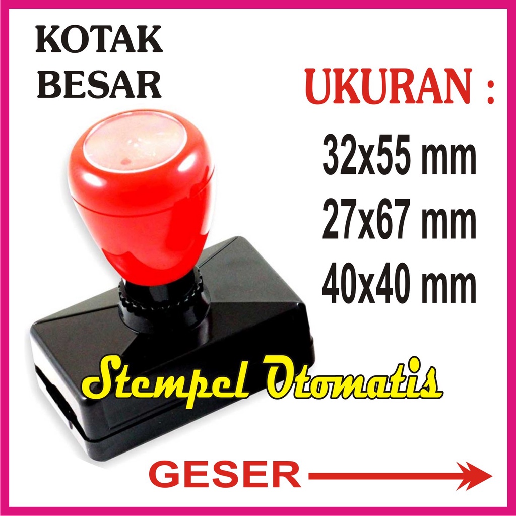 Jual STEMPEL KOTAK || OTOMATIS || FLASH || >> KOTAK BESAR CUSTOM ...