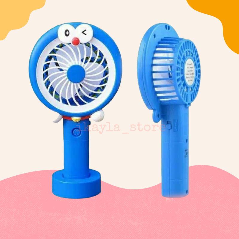 Jual KIPAS ANGIN KARAKTER DORAEMON PORTABLE STANDING MINI FAN LAMPU LED ...