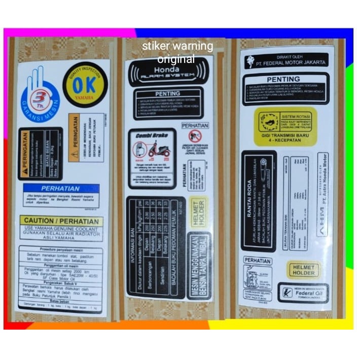 Jual STICKER PACK WARNING STICKER PRINT CUT YUPI STIKER WARNING ...