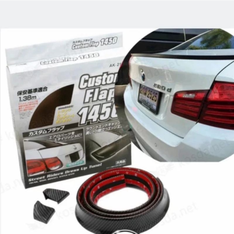 Jual Ducktail custom flap mobil universal warna carbon | Shopee Indonesia