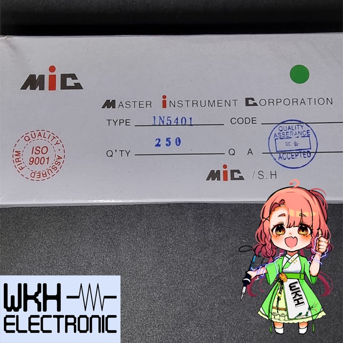 Jual Dioda 1N5401 IN5401 5401 Diode 100V 3A Standard Recovery Rectifier ...