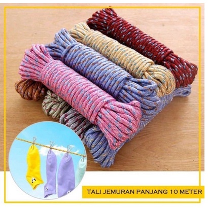 Jual Tali Jemuran Baju Warna Warni Rope Rigging Ikat Simpul Kaos ...