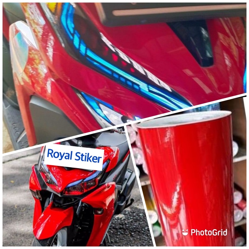Jual STIKER SKOLTLET MERAH GLOSSY DAN MERAH DOF | Shopee Indonesia