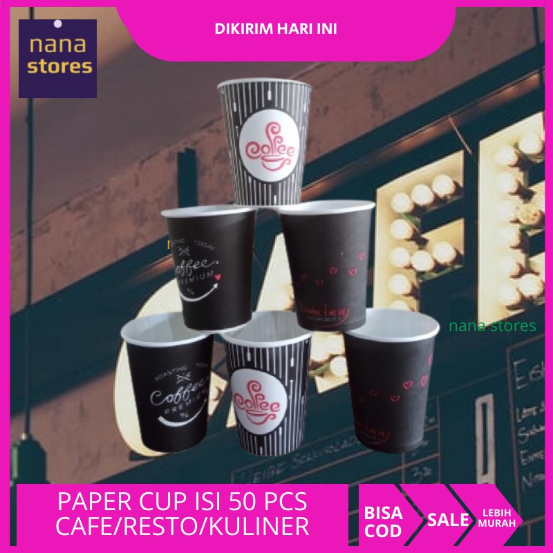 Jual Paper Cup Kopi, Paper Cup 8 oz Kraft, Paper Cup Murah Isi 50 Pcs | Shopee Indonesia