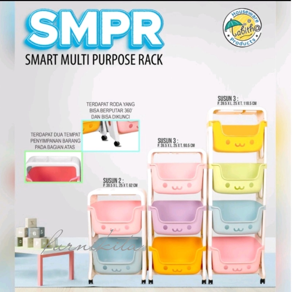 Jual RAK SERBAGUNA RODA RAK MAINAN PUTAR MULTIPURPOSE RACK TABITHA ...