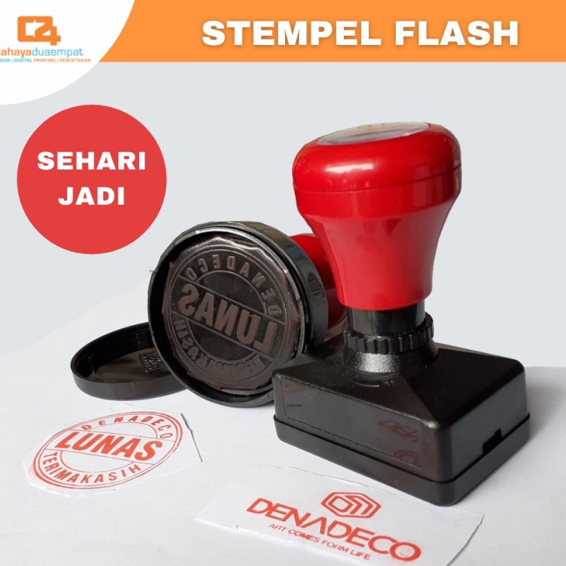 Jual Stempel Otomatis Stemple Flash Design Bebas Sehari Jadi | Shopee ...