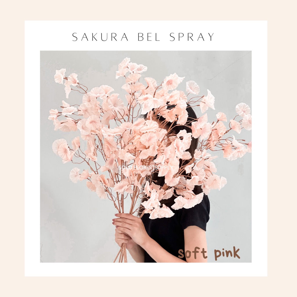 Jual SAKURA BELL SPRAY BUNGA LONCENG Premium Delphinium Artificial ...