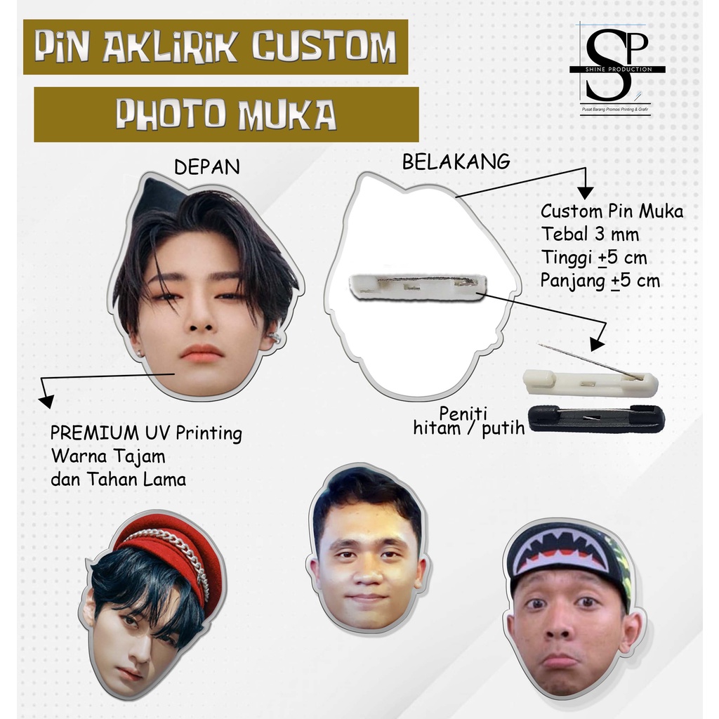 Jual Pin Muka Custom Wajah | Shopee Indonesia