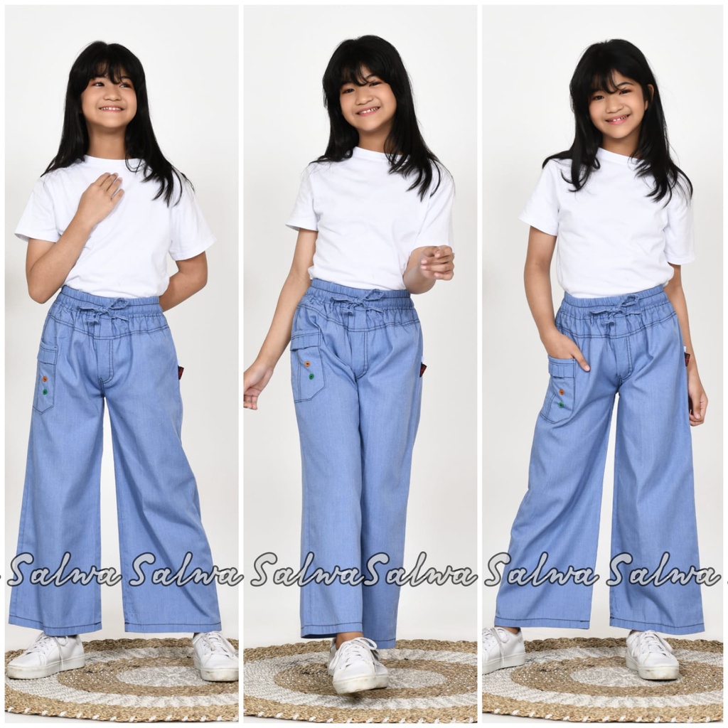 Jual CELANA KULOT JEANS ANAK PEREMPUAN USIA 5 TAHUN SAMPAI 12 TAHUN | Shopee Indonesia