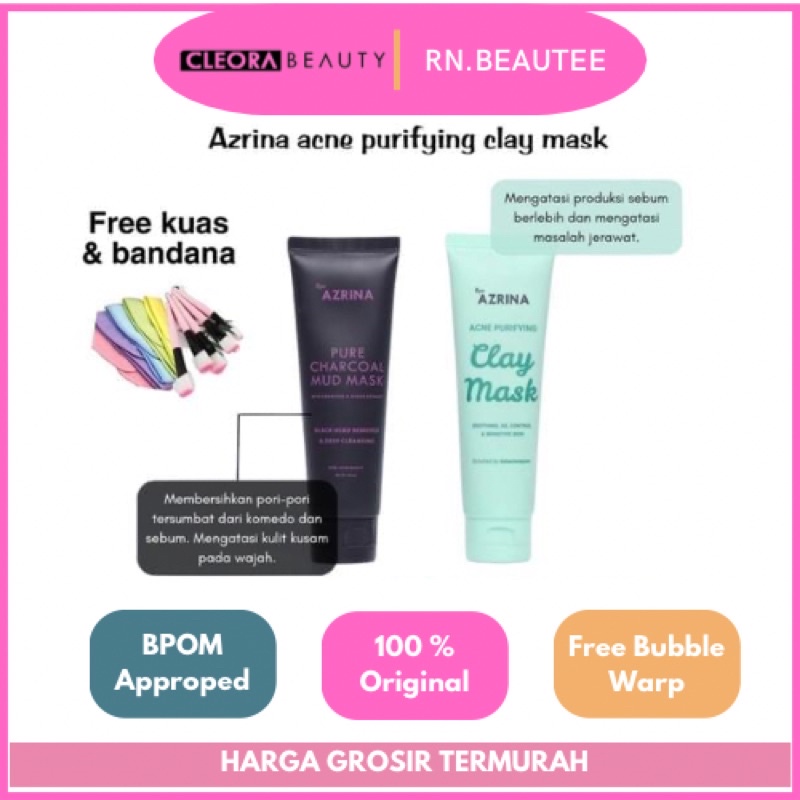 Jual Azrina Pure Charcoal Mud Mask & Clay Mask Azrina Original | Shopee ...