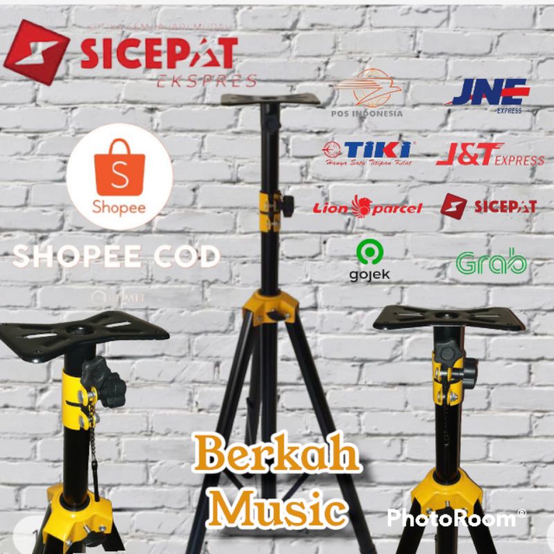 Jual Stand Speaker Tripod Full Besi Stand Speaker Kuat untuk semua ...