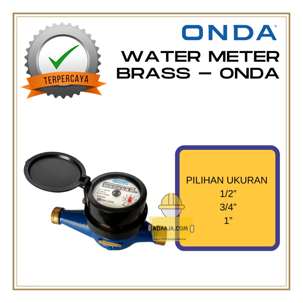 Jual Meteran Air Water Meter Brass PAM SNI Kuningan - Onda | Shopee Indonesia
