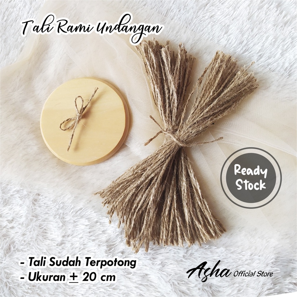 Jual [100 PCS] TALI RAMI UNDANGAN NIKAH RUSTIC AESTHETIC - SABUK ...