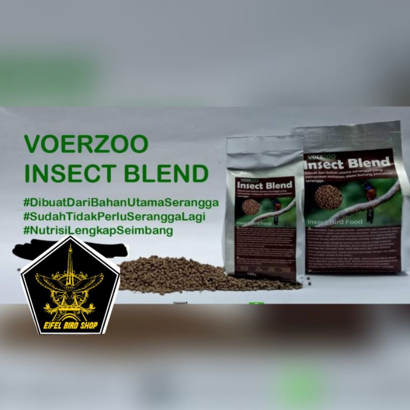 Jual VOERZOO INSECT BLEND 225gram makanan burung murai kacer dll ...