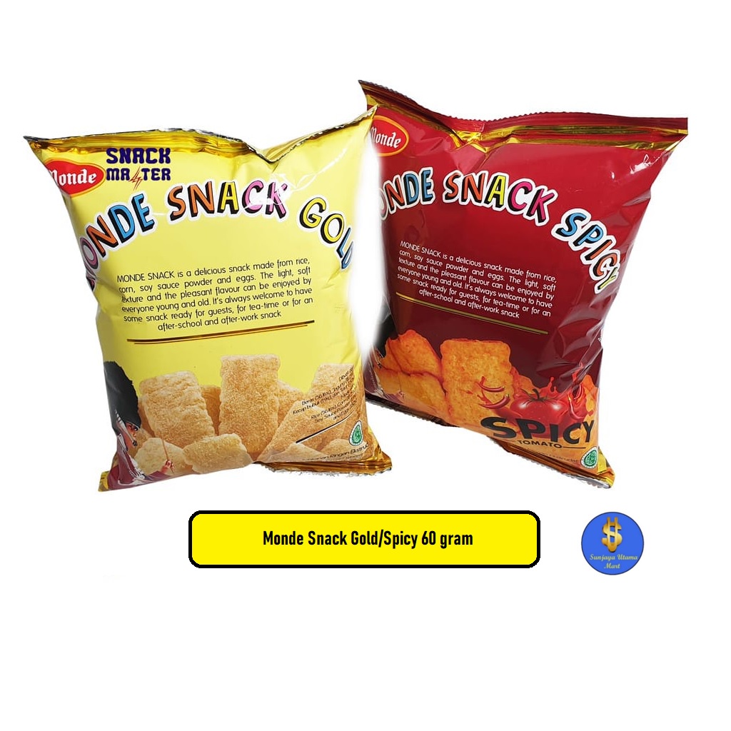 Jual Monde Snack Gold/Monde Snack Spicy Tomato 60 gram-Snack Monde ...