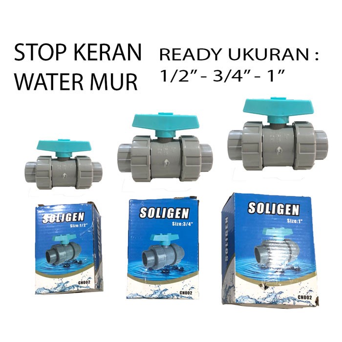 Jual Stop Keran Water Mur Pvc Cn002 Soligen Varian 1/2" - 3/4" - 1 ...