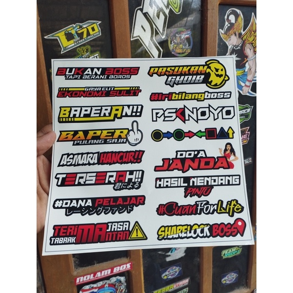 Jual Stiker Pack Kata kata / Stiker Viral / Stiker Terbaru / Stiker Racing / Stiker Hologram ...