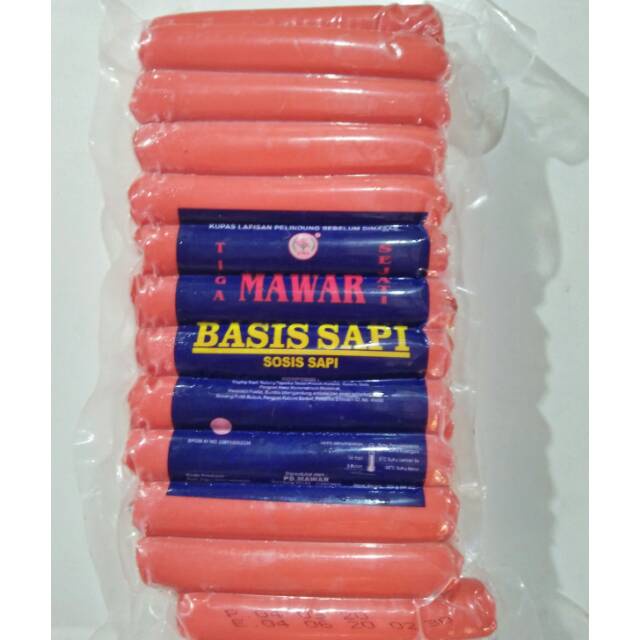 Jual Tiga Mawar Sejati - Baso Sosis Sapi Isi 25 - Sosis Sapi - 500 gr ...