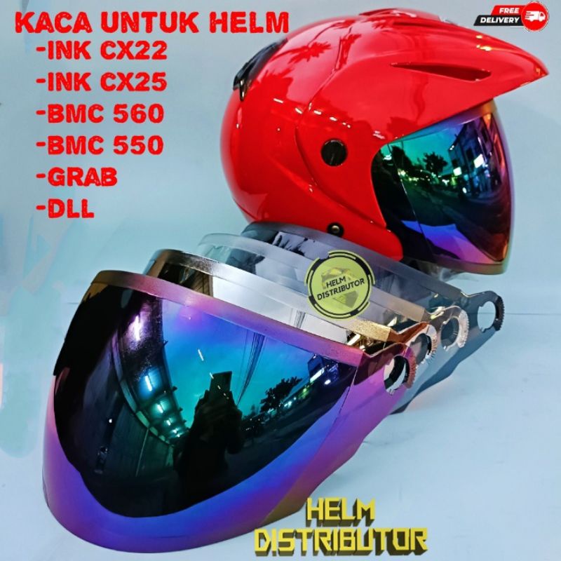 Jual kaca helm grab / kaca helm ojol | Shopee Indonesia