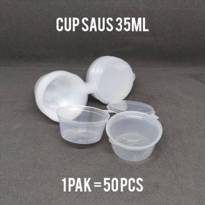Jual Thinwall Cup Plastik 35 ML Tempat Wadah Saus Saos Sambal Sambel ...