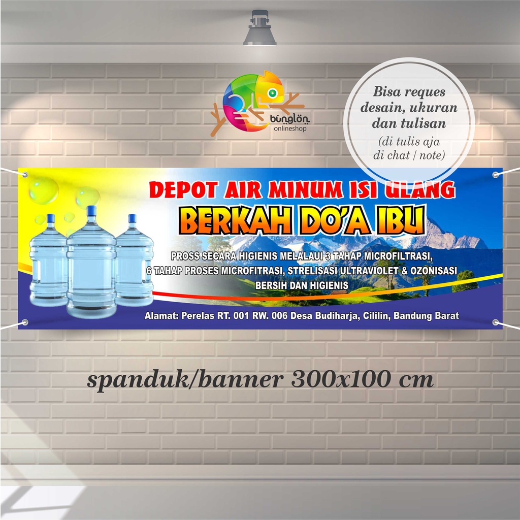 Jual Size 300x100 Cm Spanduk, Banner Depot Air Minum Isi Ulang | Shopee ...
